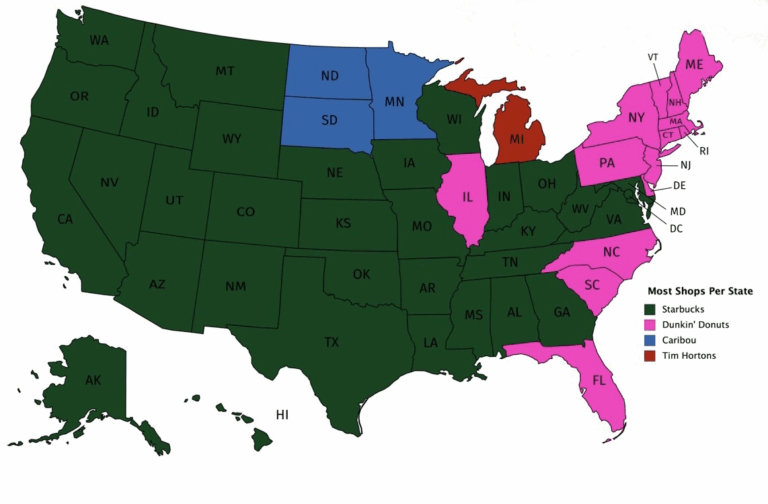 Map of Tim Hortons In USA