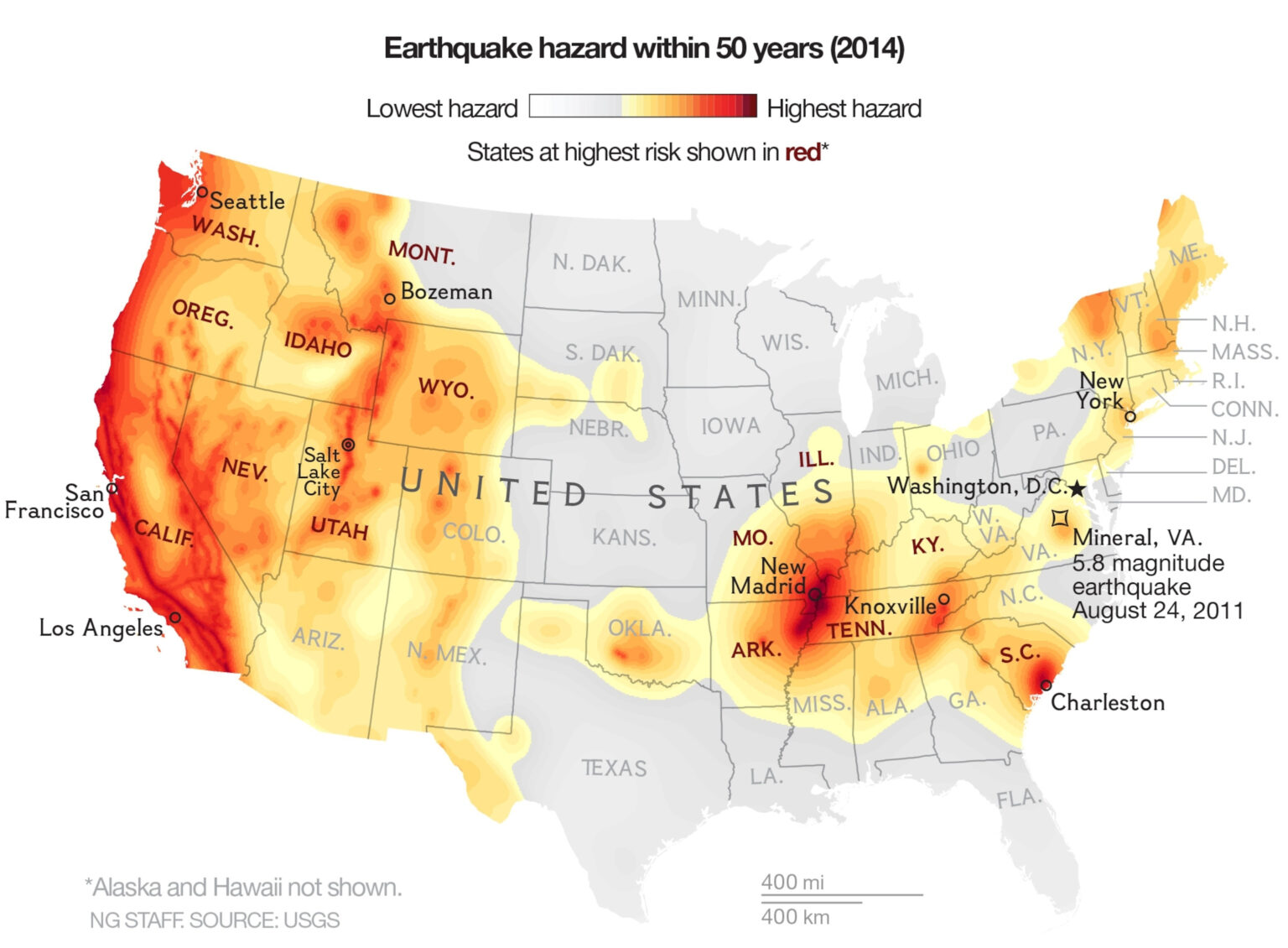 Map of All Fault Lines In the USA