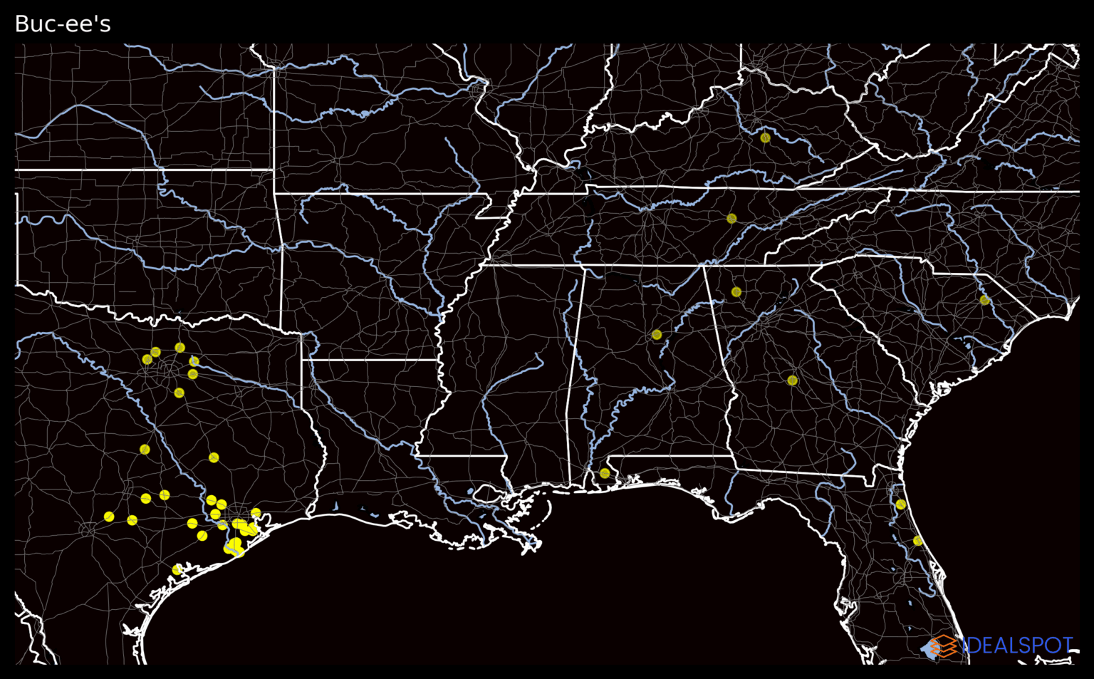 Map of Buc Ee's Locations In USA
